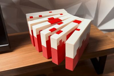 Minecraft Cake Inspired Magnetic Coaster Set by 3DVJModels MakerWorld ...