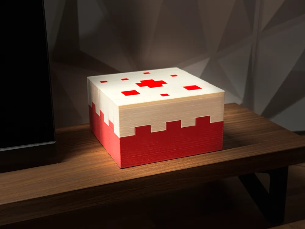 Minecraft Cake Inspired Magnetic Coaster Set by 3DVJModels MakerWorld ...