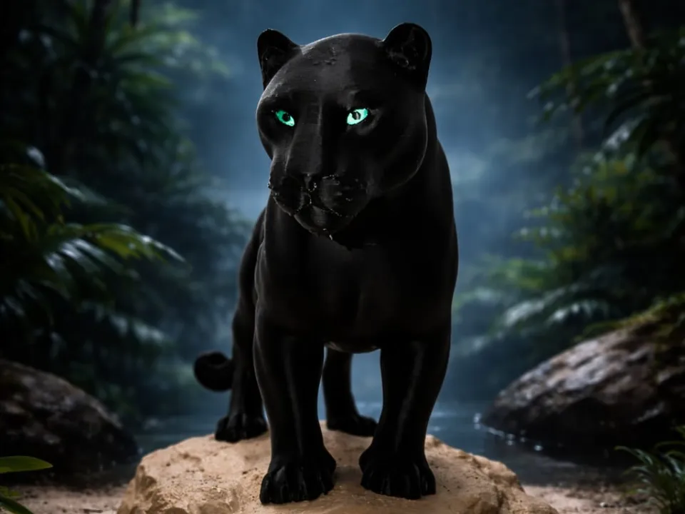 Black Panther Statue Decoration - Free 3D Print Model - MakerWorld