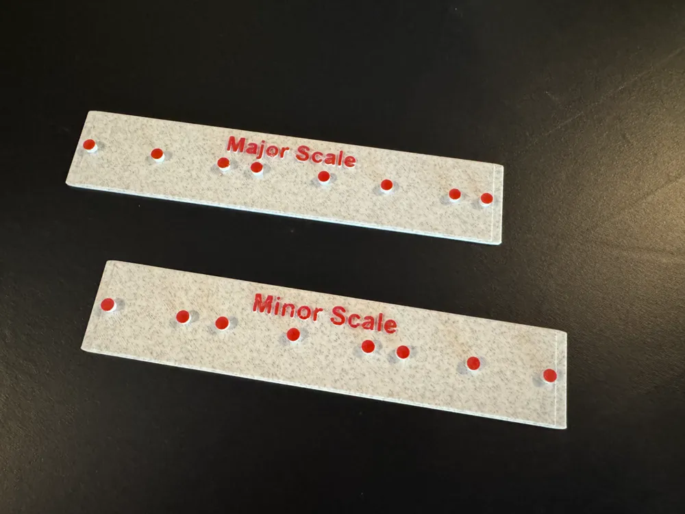 Major Minor Scale Piano Markers by SFAdamMakerWorld: Download Free 3D ...