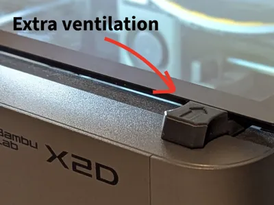 X2D/P2S Series Lid Prop, Ventilation Clip - Free 3D Print Model ...