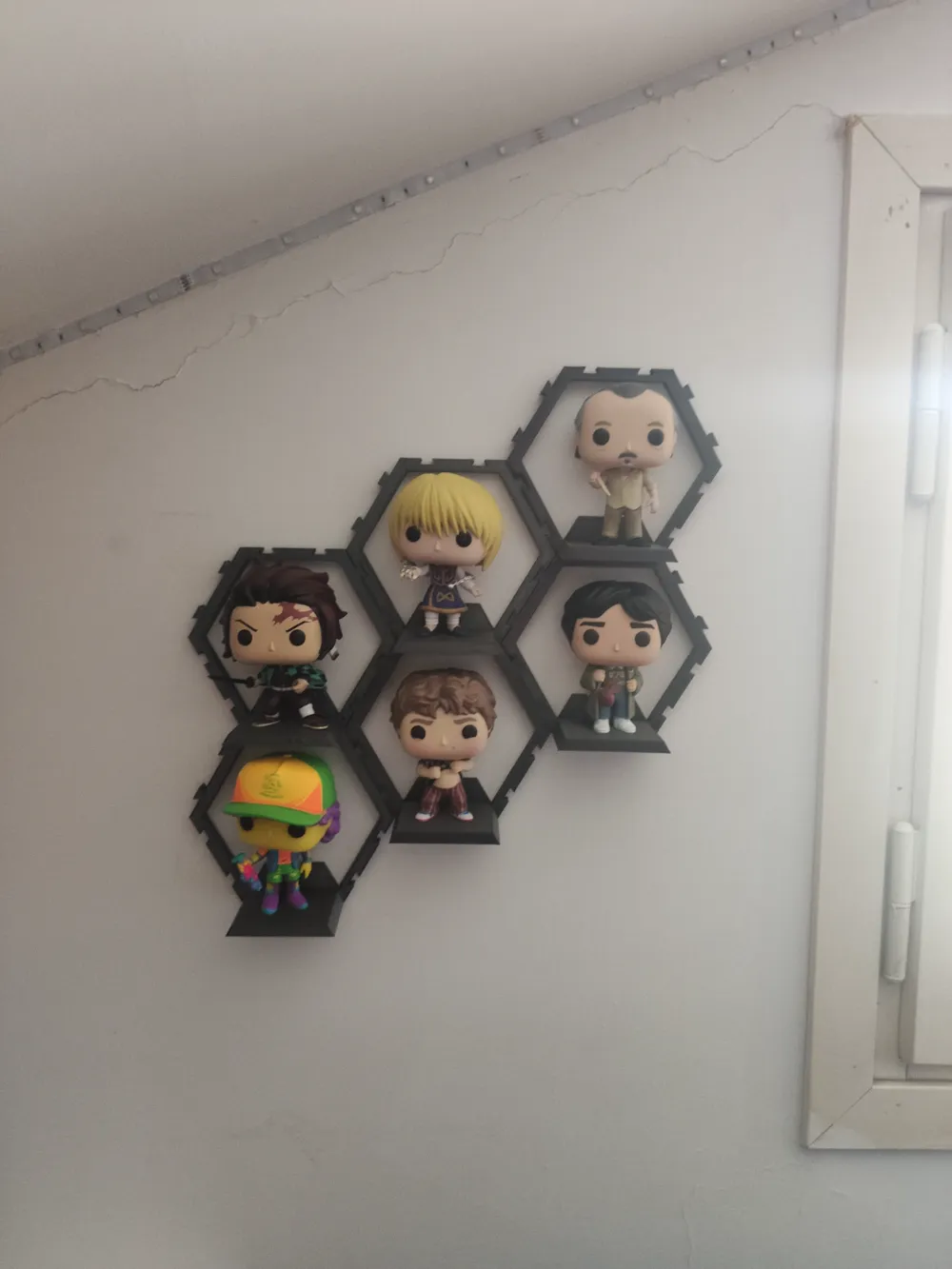 Honeycomb modular display wall mount for funko/generic collections ...