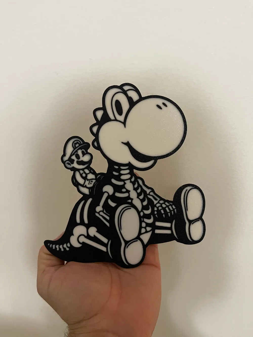 Yoshi and Mario Skeleton Halloween decor - Free 3D Print Model - MakerWorld