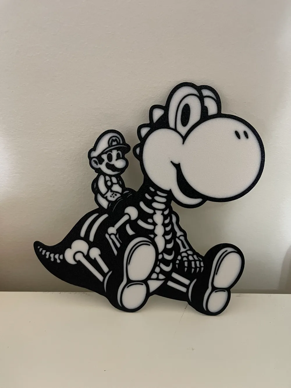 Yoshi and Mario Skeleton Halloween decor - Free 3D Print Model - MakerWorld