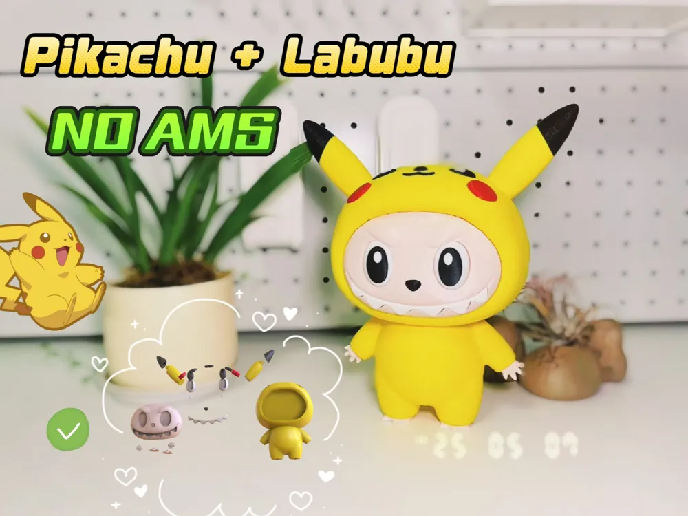 Pikachu + Labubu, the first Labubu in Pokémon (NO AMS) by 手残的Leo ...