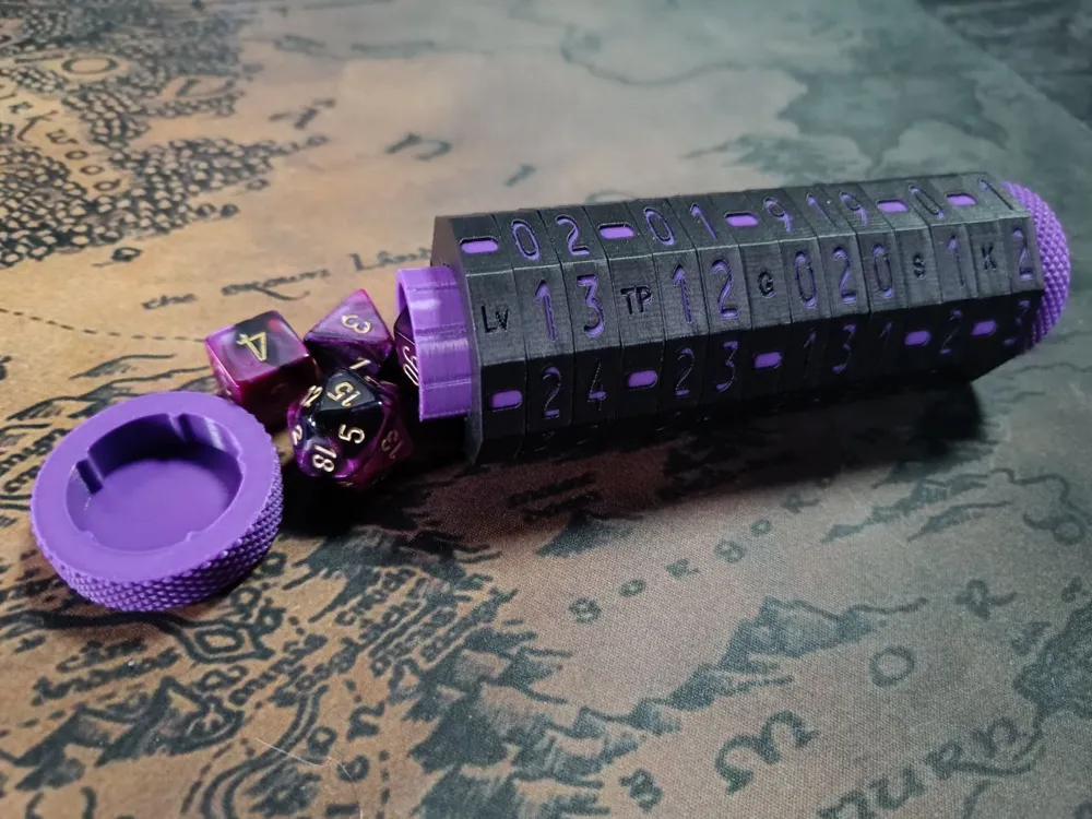 DnD/Tabletop lv, HP and Gold Counter by GamerForge - MakerWorld