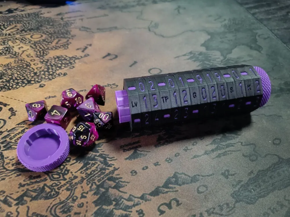 DnD/Tabletop lv, HP and Gold Counter by GamerForge - MakerWorld