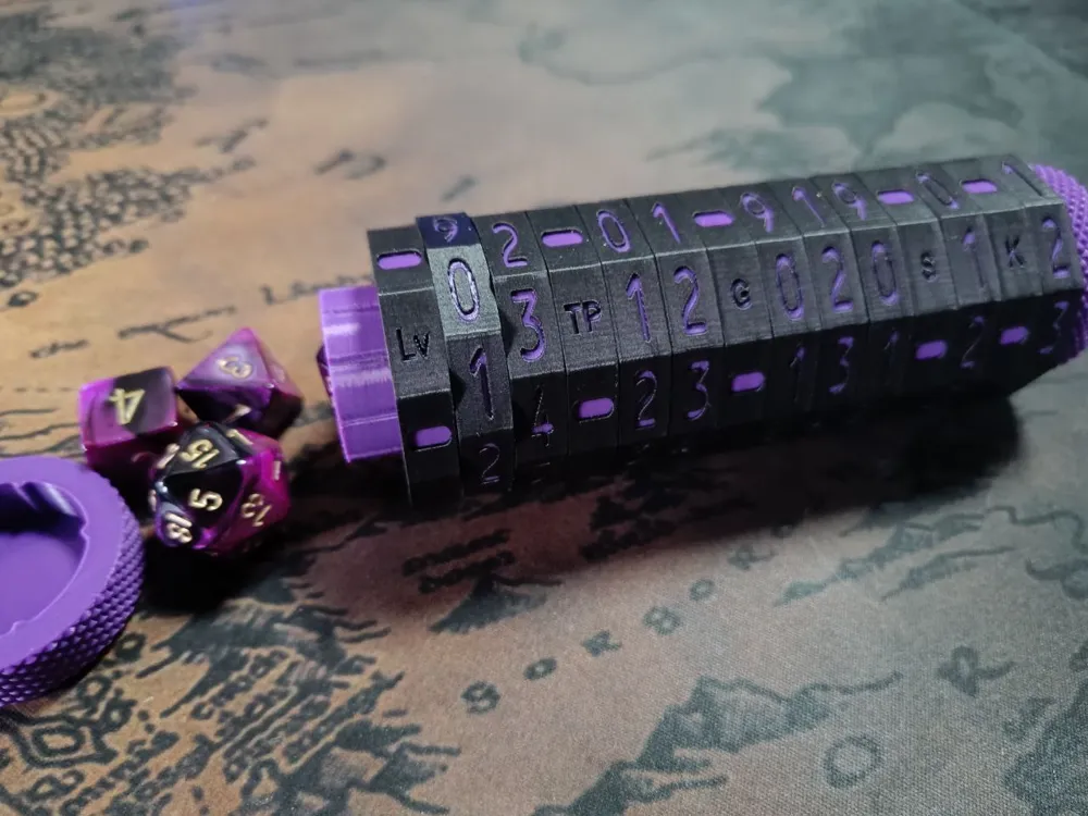 DnD/Tabletop lv, HP and Gold Counter by GamerForge - MakerWorld