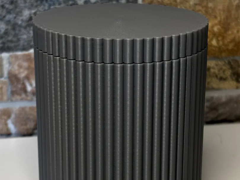 Ribbed object holder with lid - Free 3D Print Model - MakerWorld