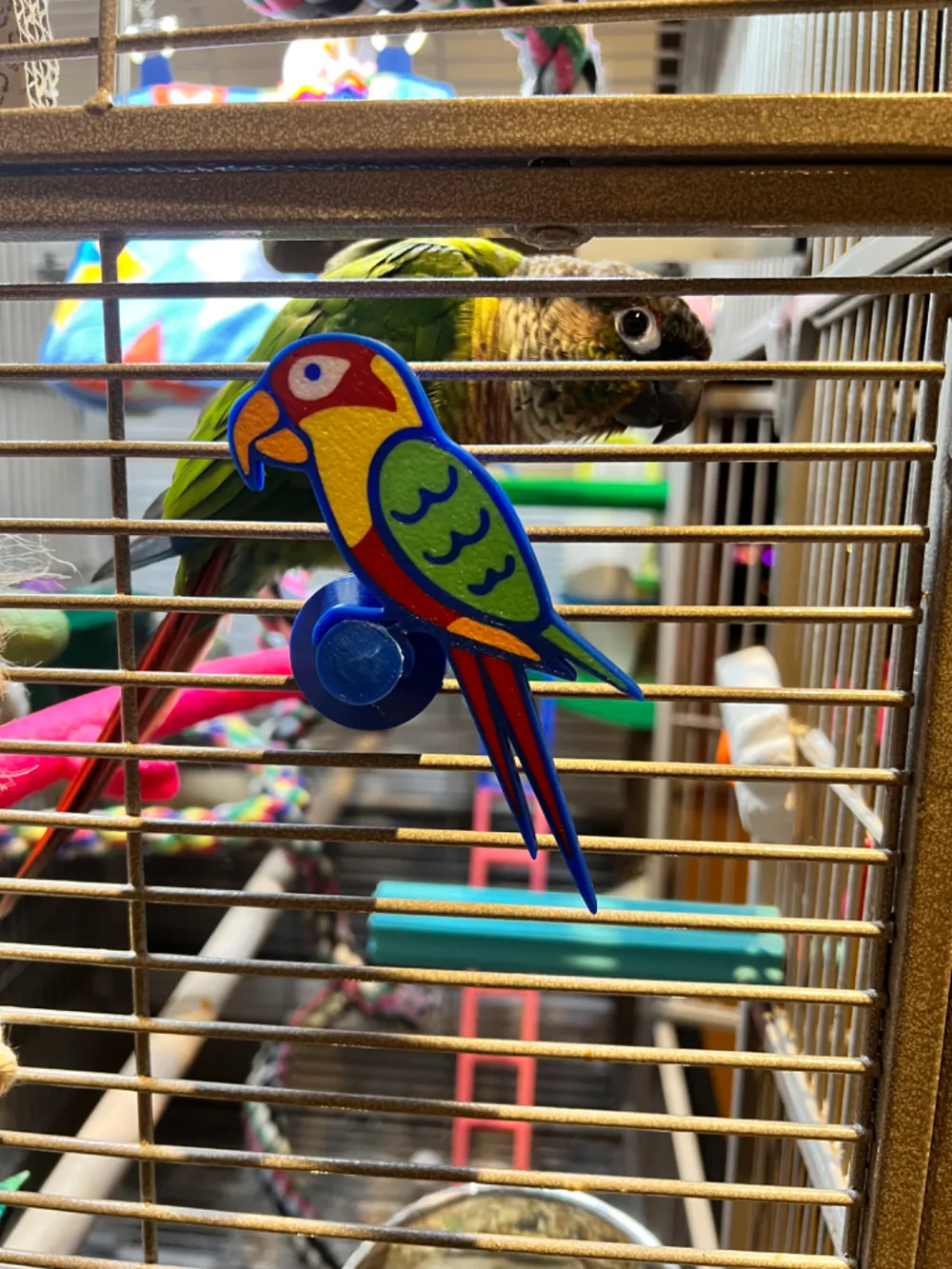 Bird Perch with Customizable Charm - Free 3D Print Model - MakerWorld