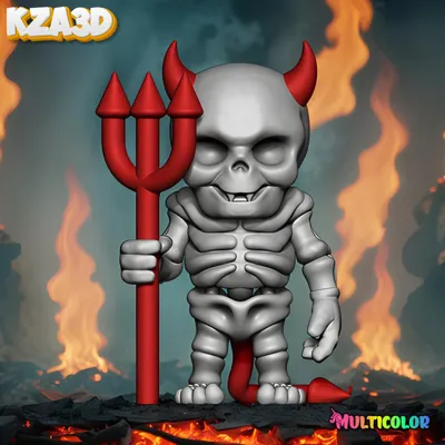 Articulated Baby Skeleton Little Devil by Kza3D MakerWorld: Download ...