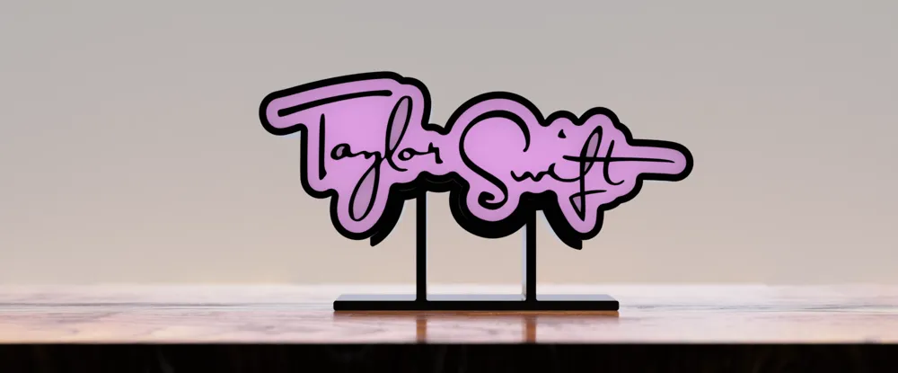 Taylor Swift Signature LED Lightbox - Free 3D Print Model - MakerWorld