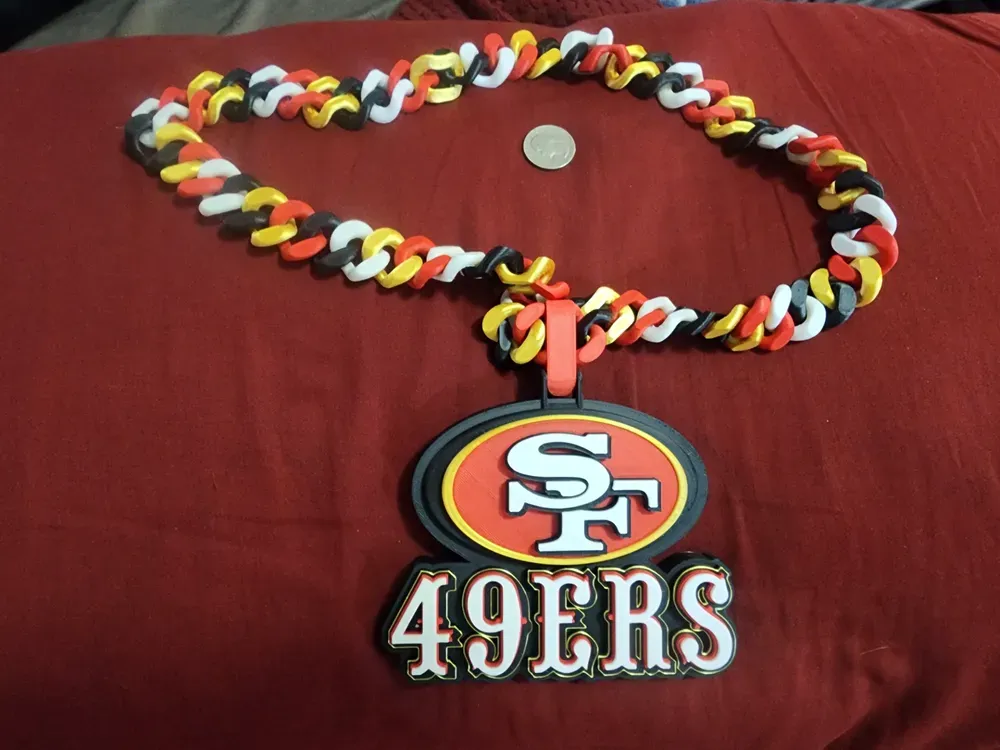 49ers logo with cuban link by RaisedByWolvesMakerWorld: Download Free ...