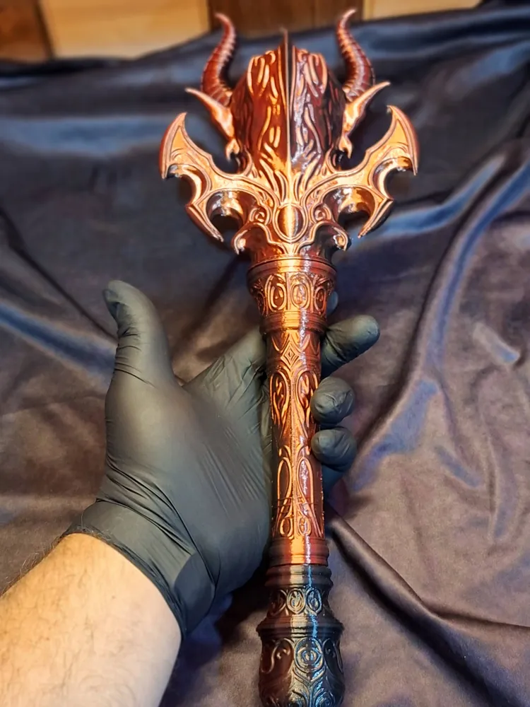 Devil Scepter – Modular (380mm)Fantasy Prop - Free 3D Print Model ...