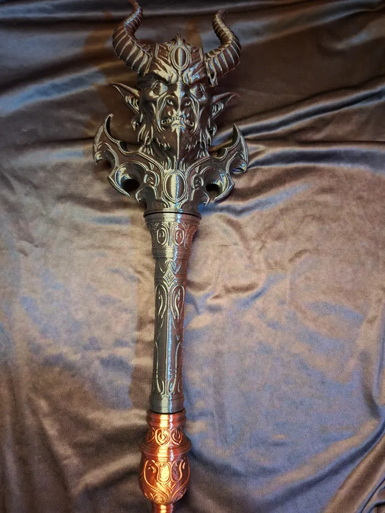Devil Scepter – Modular (380mm)Fantasy Prop - Free 3D Print Model ...