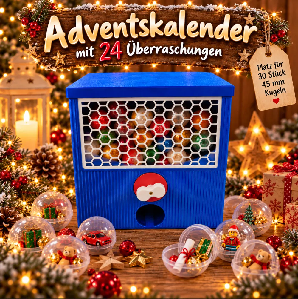 Ball dispenser vending machine for 45 mm balls - Free 3D Print Model ...