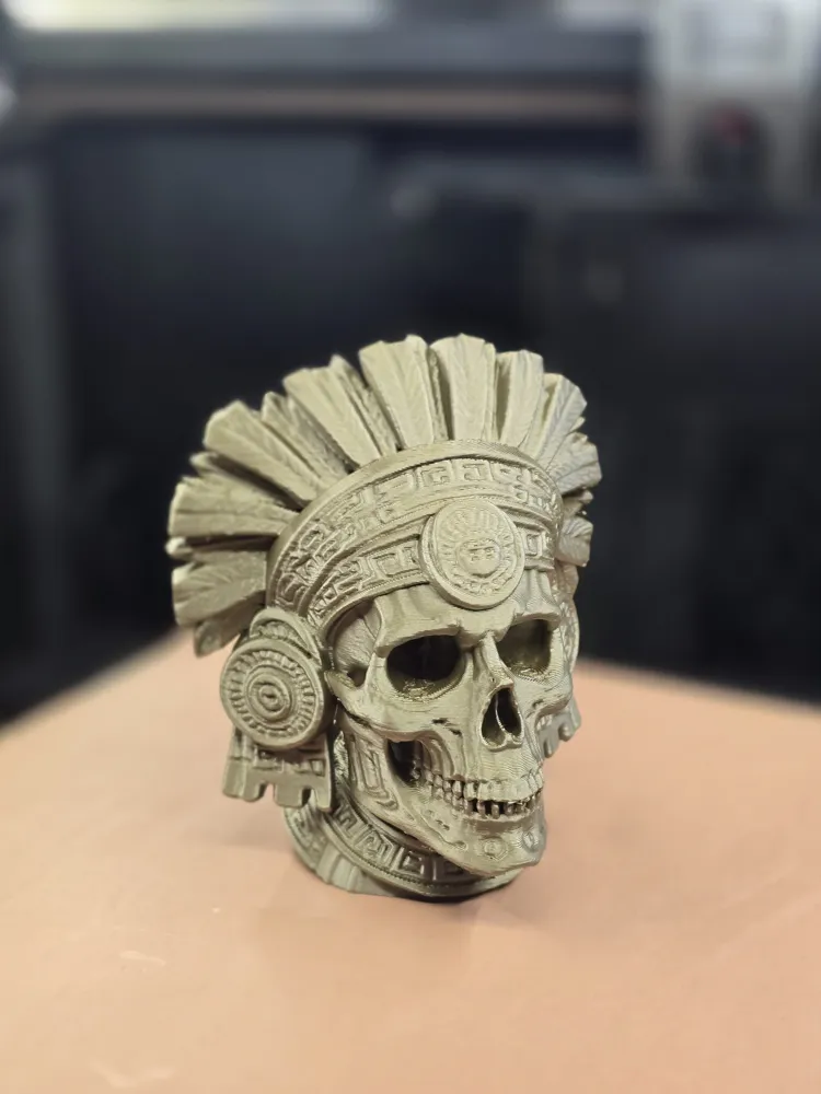 Aztec Skull - Free 3D Print Model - MakerWorld