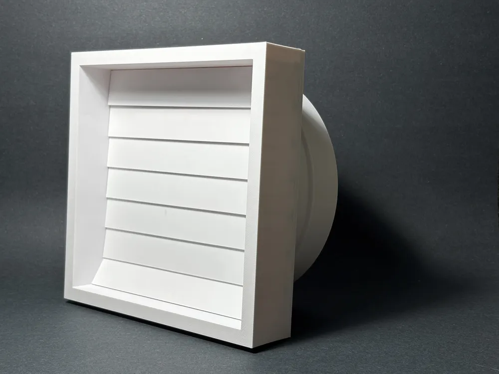 Exhaust vent with dampers for 8inch (20cm) pipe - Free 3D Print Model ...