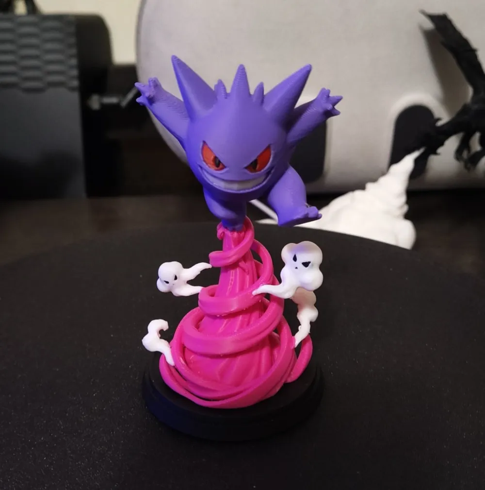 Gengar Display Figure - 10 -15 -23cm - Free 3D Print Model - MakerWorld