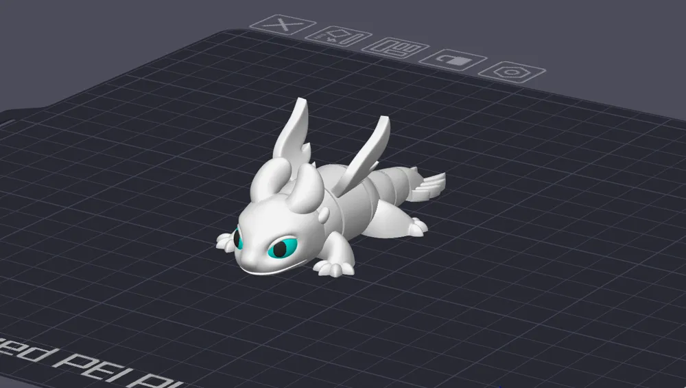 Articulated Dragon toothless Light Fury Cute Flexi by PinkyWings ...