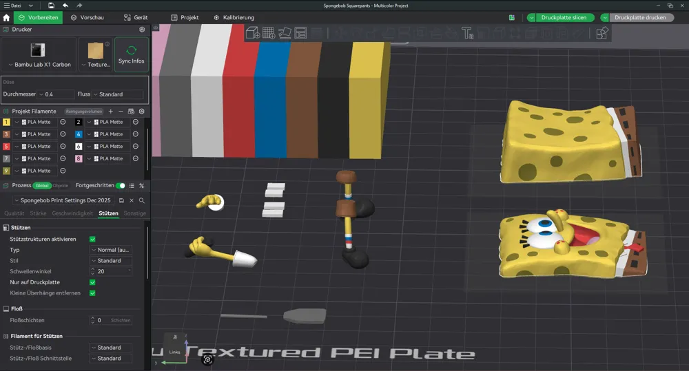 Spongebob Squarepants Multicolor - Free 3D Print Model - MakerWorld