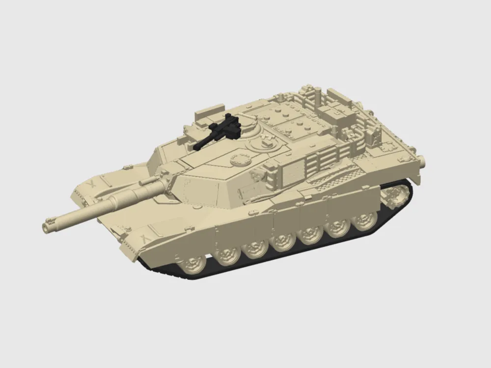 M1A1 Abrams US tank Remixed by Jerryie MakerWorld: Download Free 3D Models