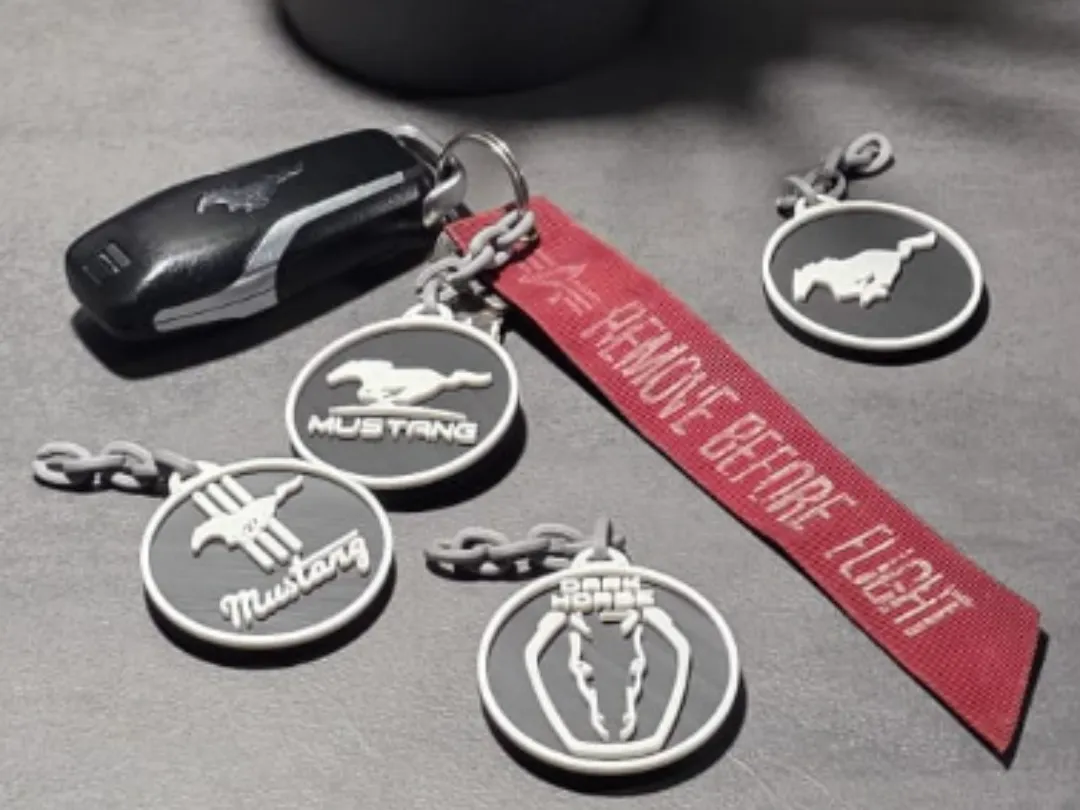 Mustang Keychain - Free 3D Print Model - MakerWorld