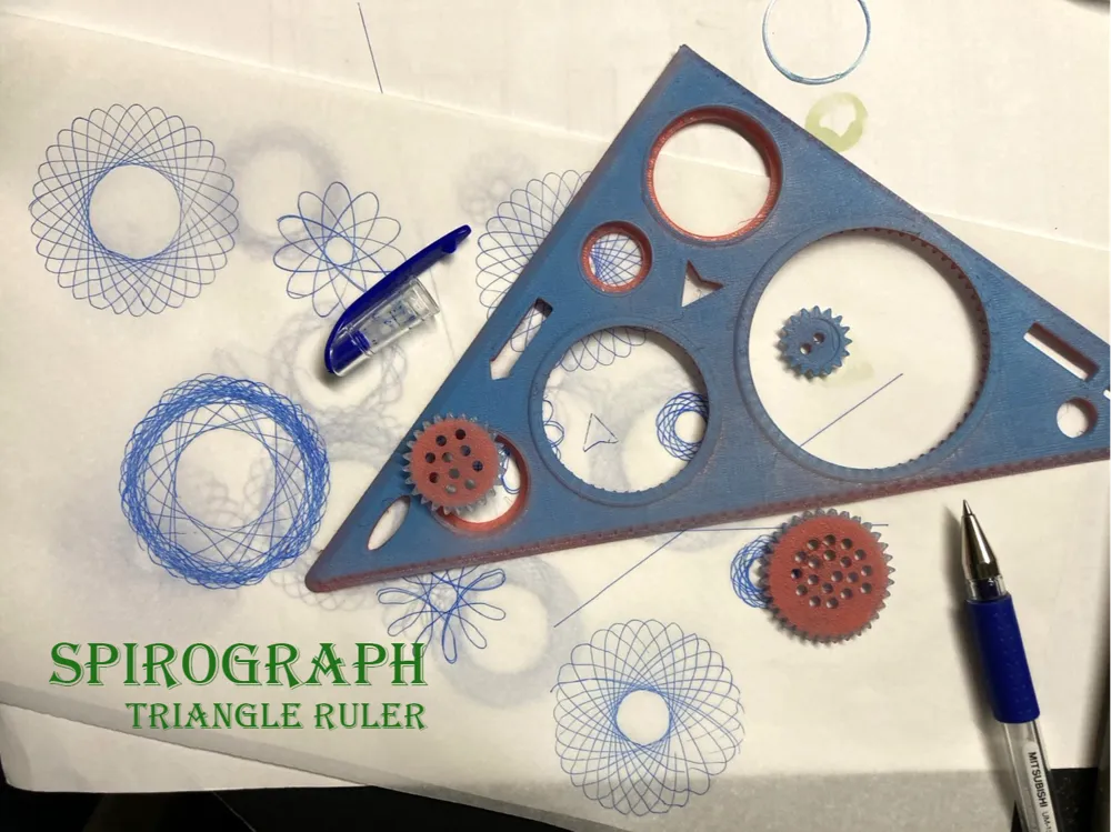 spirograph triangle ruler - Free 3D Print Model - MakerWorld