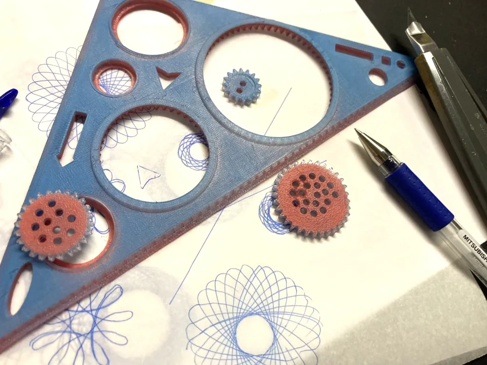 spirograph triangle ruler - Free 3D Print Model - MakerWorld
