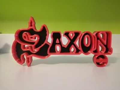 saxon logo rock heavy metal band by sdinfernomc - MakerWorld
