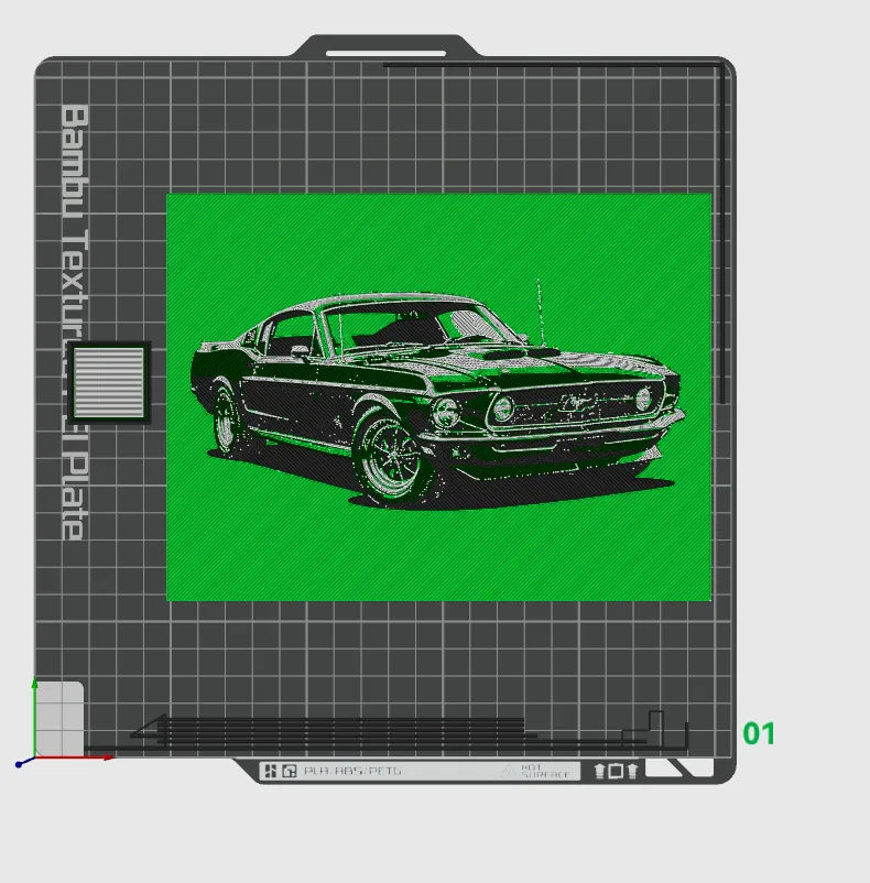 Hueforge Fan Art - Movie Car Series - 1968 Ford Mustang GT - driven by ...