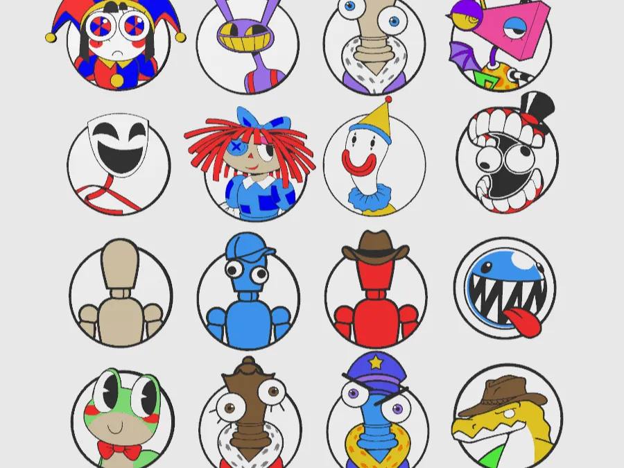 The Amazing Digital Circus - Door Icons by PrintedPixels MakerWorld ...