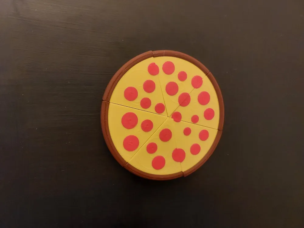 Whole Pizza Magnet (6 Slices) by DJL07 - MakerWorld