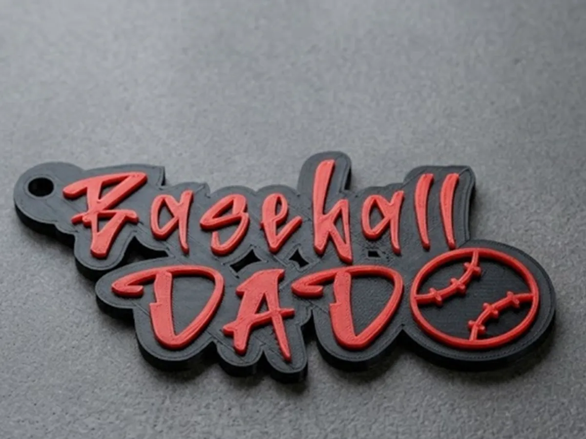 Baseball Dad Keychain - NO AMS - Free 3D Print Model - MakerWorld