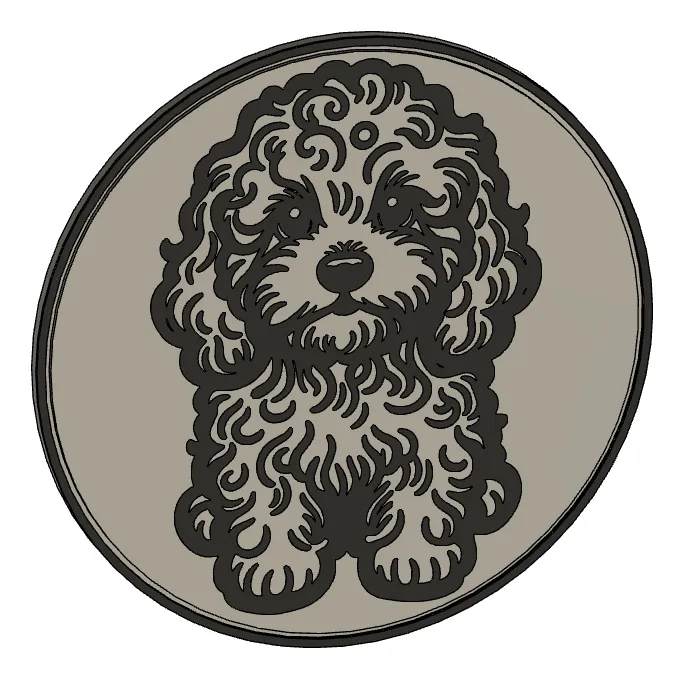 Cavapoo coaster by CustomCreations - MakerWorld