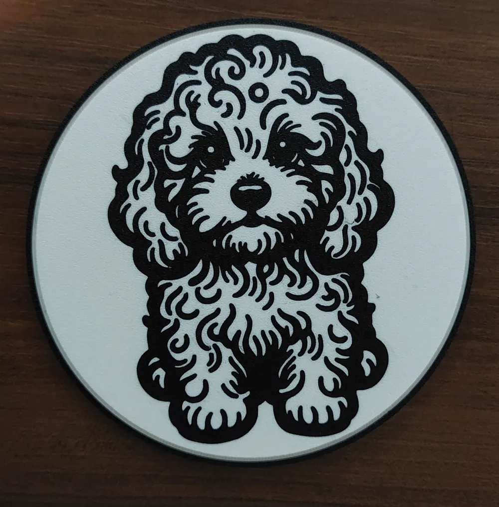 Cavapoo coaster by CustomCreations - MakerWorld
