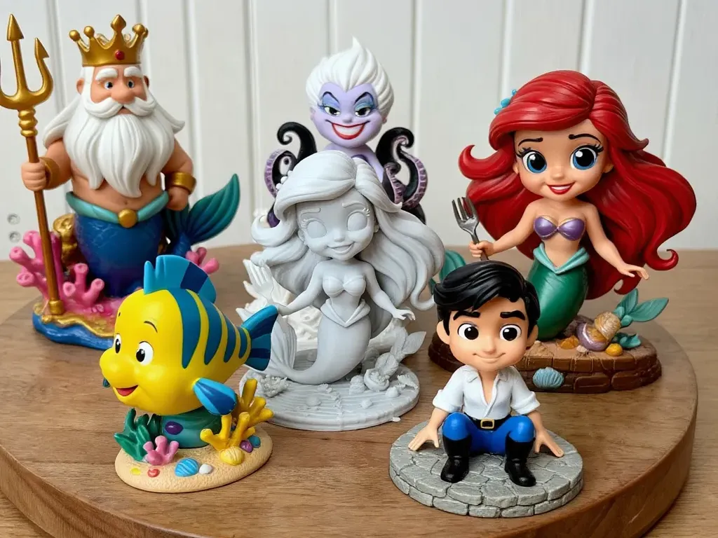 DISNEY SITTING FIGURES THE LITTLE MERMAID - Free 3D Print Model ...