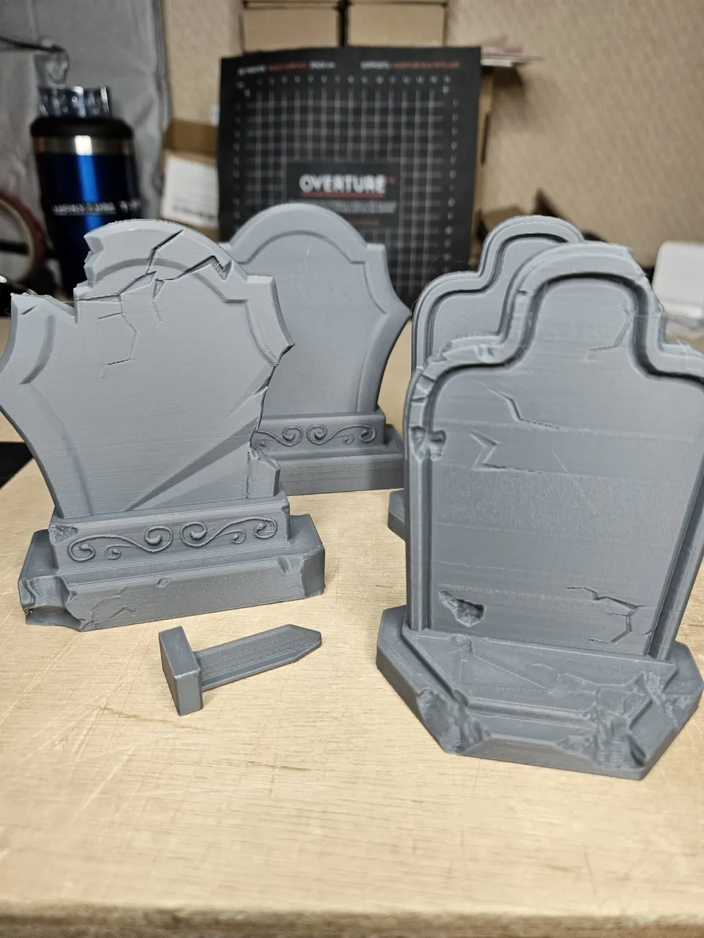 Graveyard Tombstones Halloween Decoration - Free 3D Print Model ...