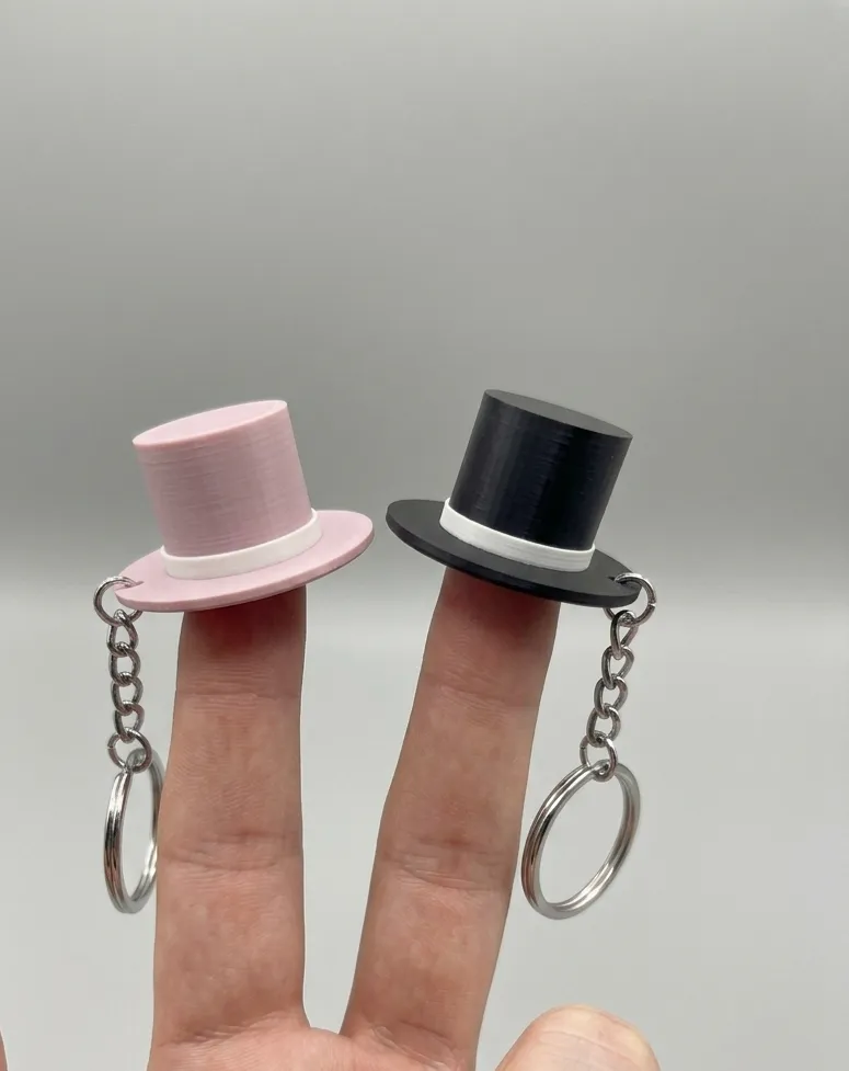 Gentleman's Top Hat Keychain / Cute Hat Accessory - Free 3D Print Model ...