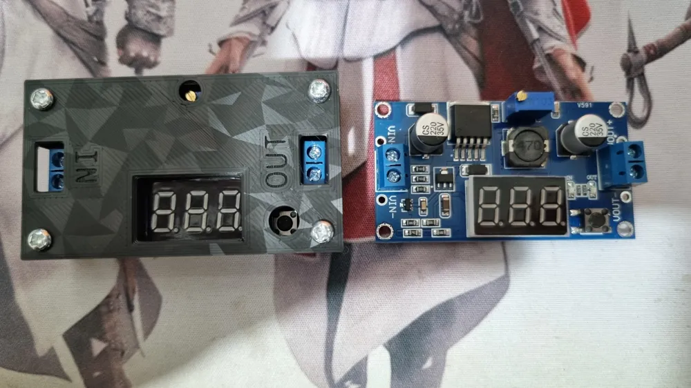 LM2596 DC-DC Step Down with Display – Custom Case - Free 3D Print Model ...