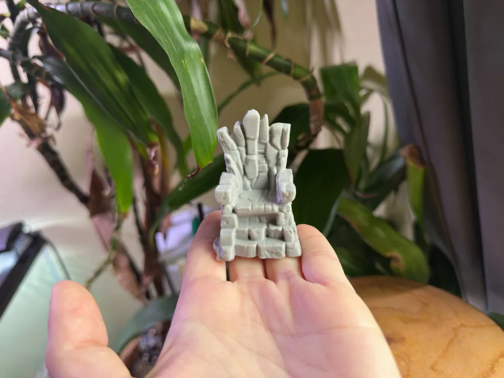 Throne of Stone - Miniature Forest Throne by Moonseed Labs MakerWorld ...
