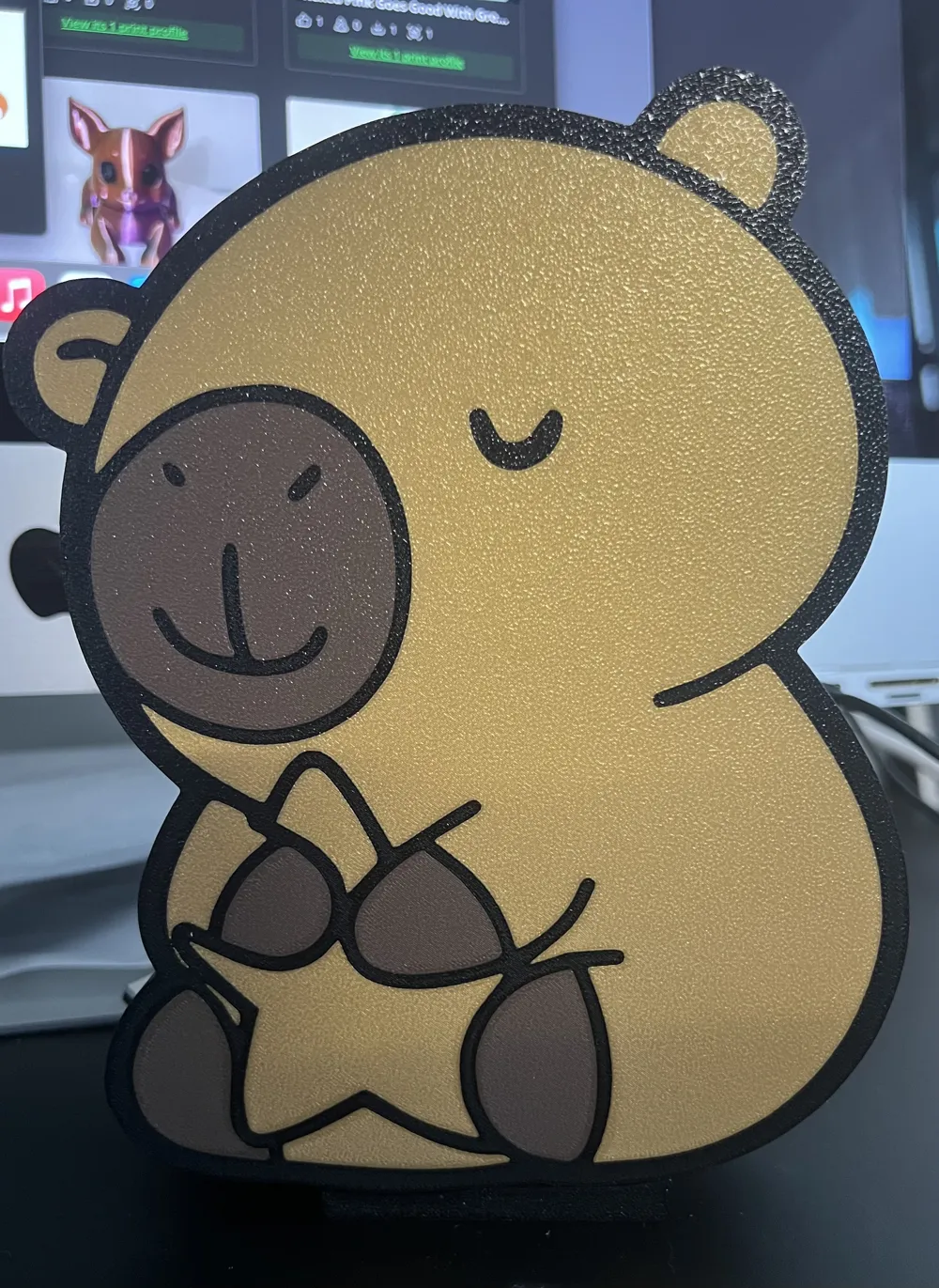 Cute Capybara Lightbox Lamp - Free 3D Print Model - MakerWorld