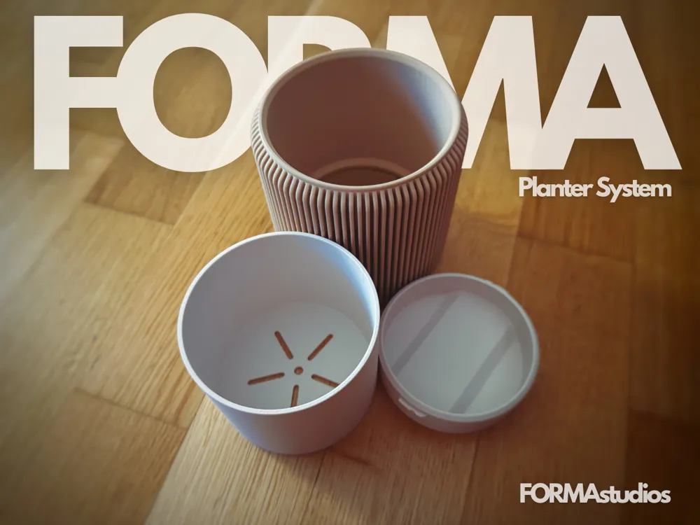 FORMA Planter System – with hidden Drip Tray - Free 3D Print Model ...