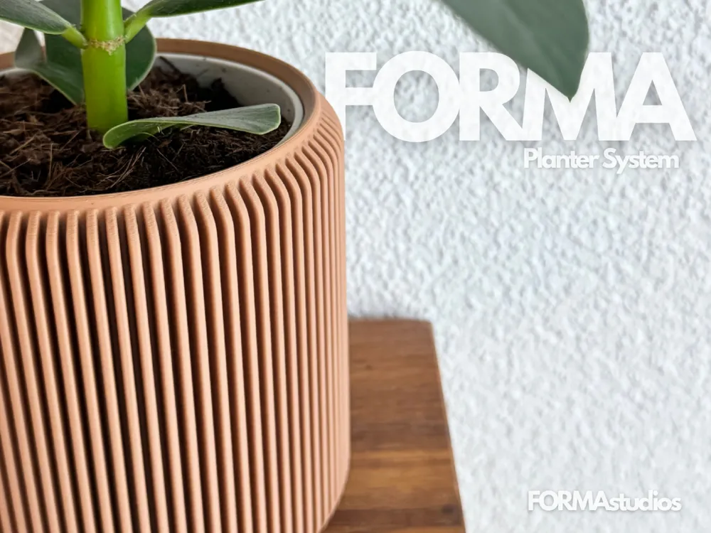 FORMA Planter System – with hidden Drip Tray - Free 3D Print Model ...