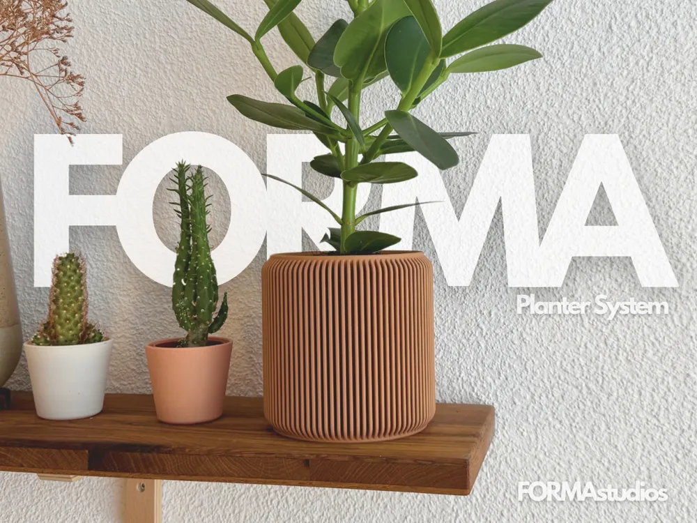 FORMA Planter System – with hidden Drip Tray - Free 3D Print Model ...