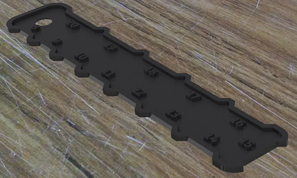 Chamfer Gauge - Ruler Style 8 to 20mm by Novera Studio - MakerWorld