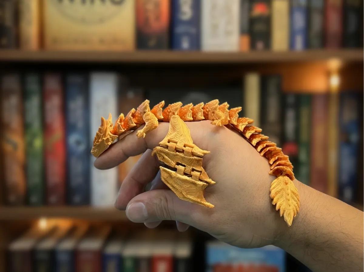 Articulated golden Dragon "Andarna" - Free 3D Print Model - MakerWorld