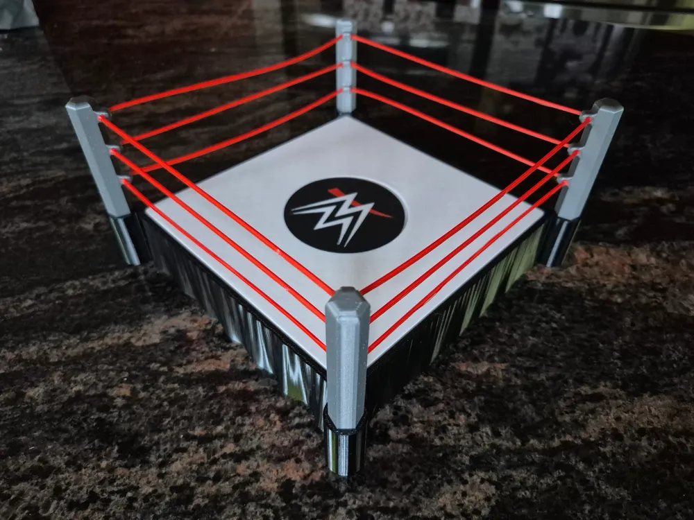 WWE Ring - Easy, no glue or hardware - Free 3D Print Model - MakerWorld