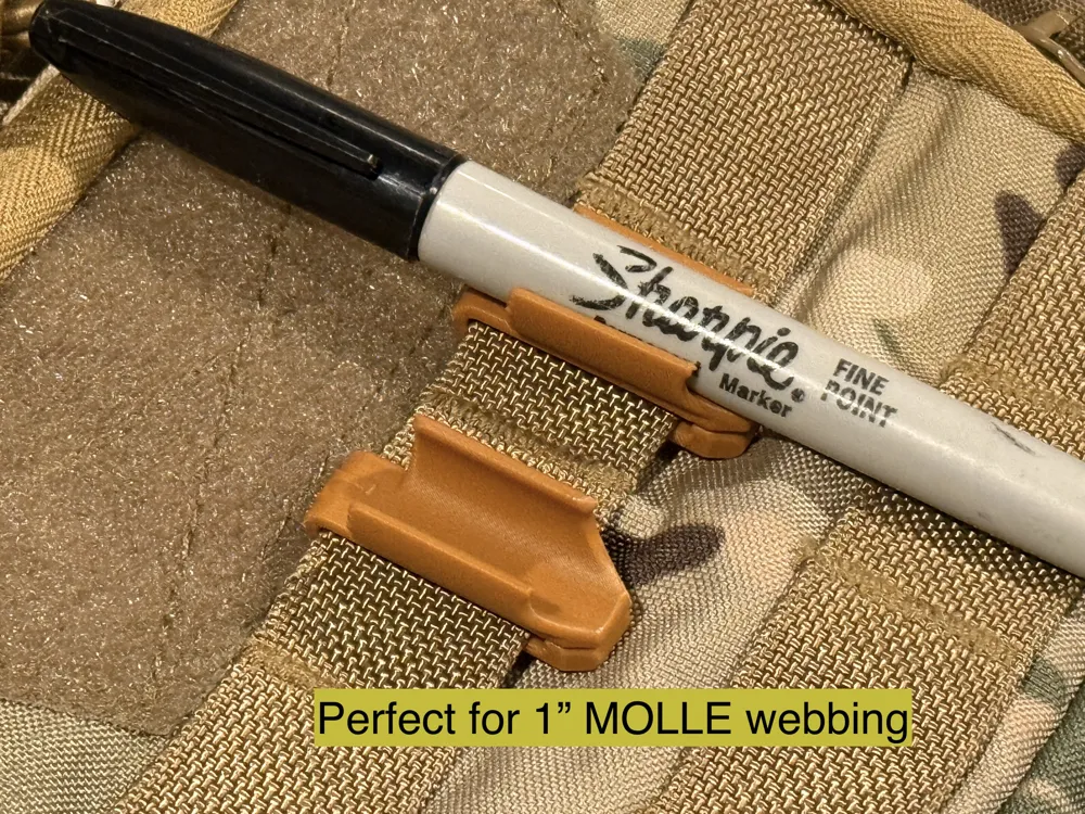 MOLLE Clip for Permanent Markers - Free 3D Print Model - MakerWorld