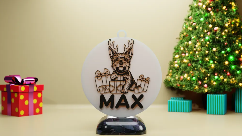Yorkie Christmas Decoration /Dog / Bauble / Tree by theStonefox ...